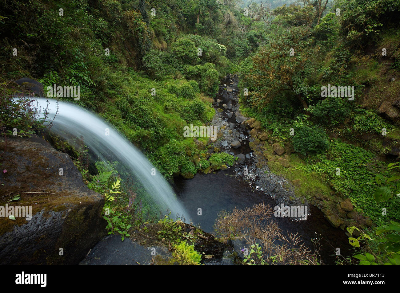 Waterfall on the Rio Santo Antonio in the upper region of the Gran ...
