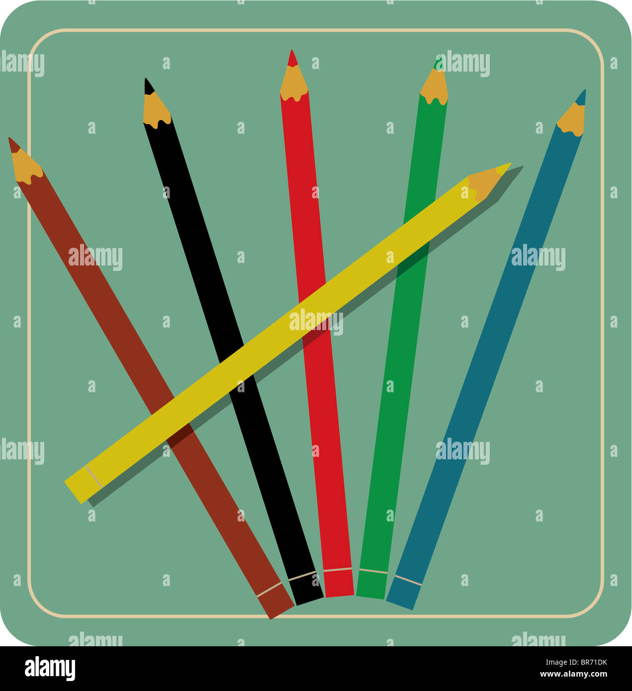 Six pencils hi-res stock photography and images - Alamy