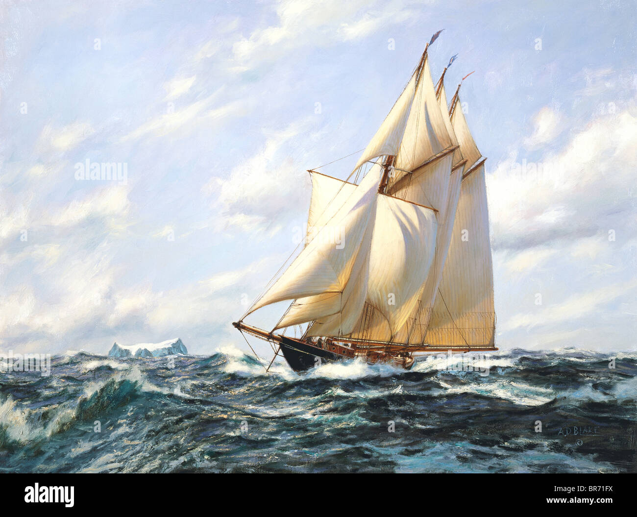 The schooner Atlantic on her record breaking Transatlantic Race of 1905 ...