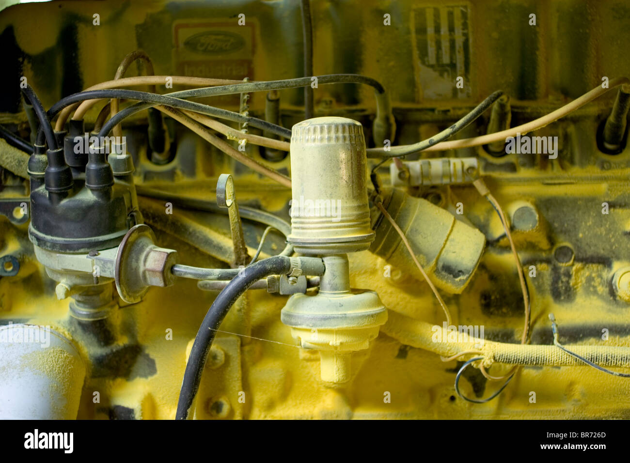 A pollen farm operations function to harvest pollen from ragweed Stock ...