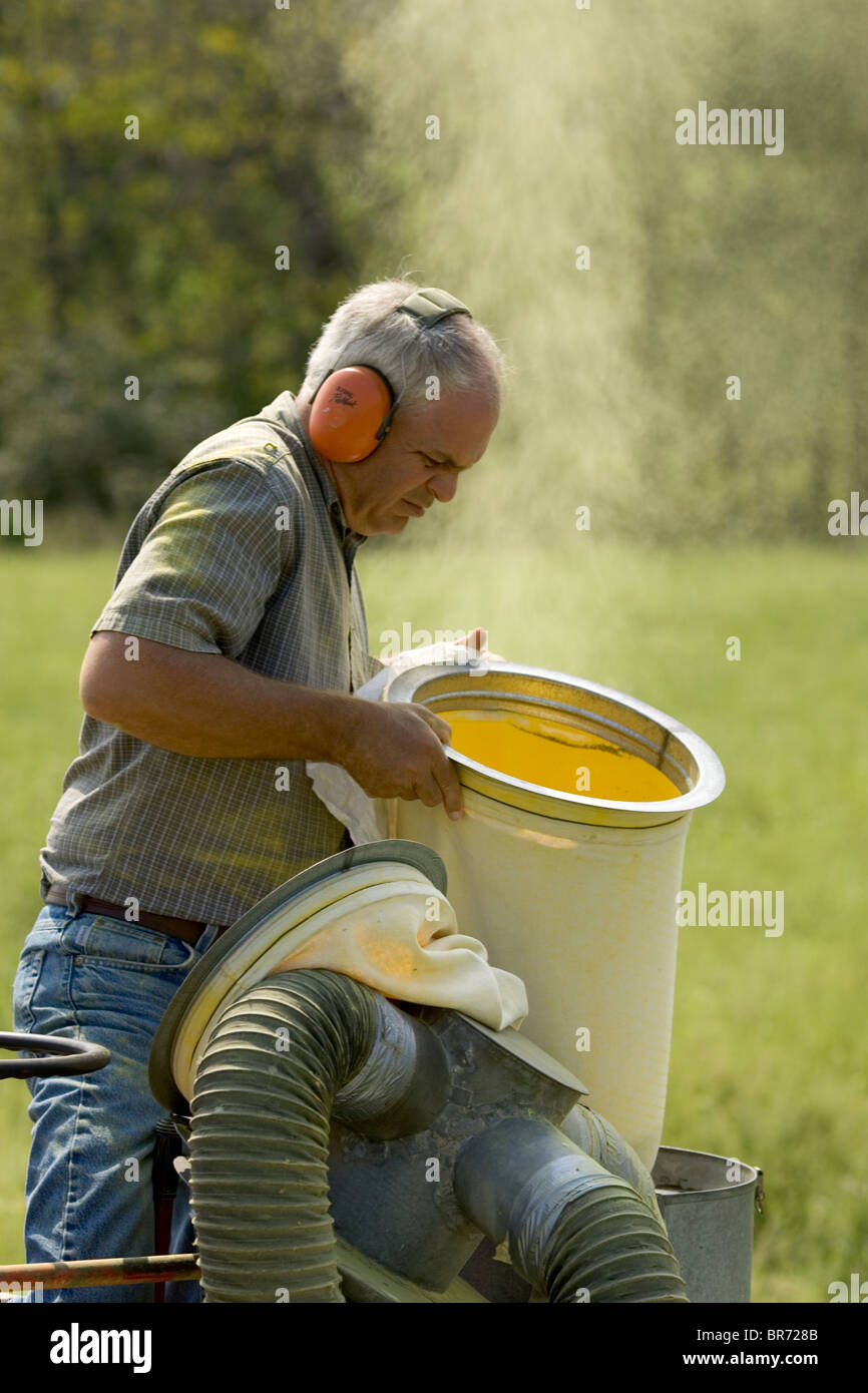 Man harvests pollen farm in hi-res stock photography and images - Alamy