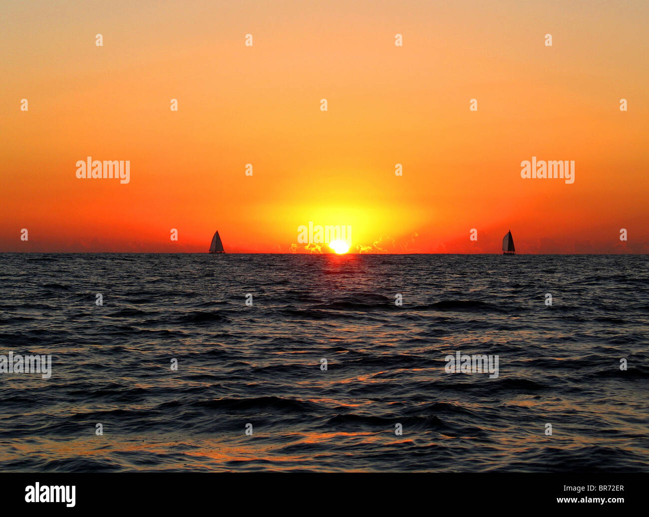 sunrise-during-a-yacht-race-in-new-south-wales-australia-stock-photo