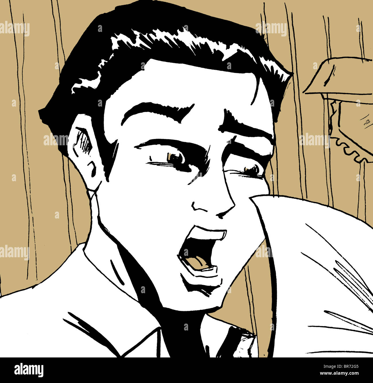 Cartoon shocked man hi-res stock photography and images - Alamy