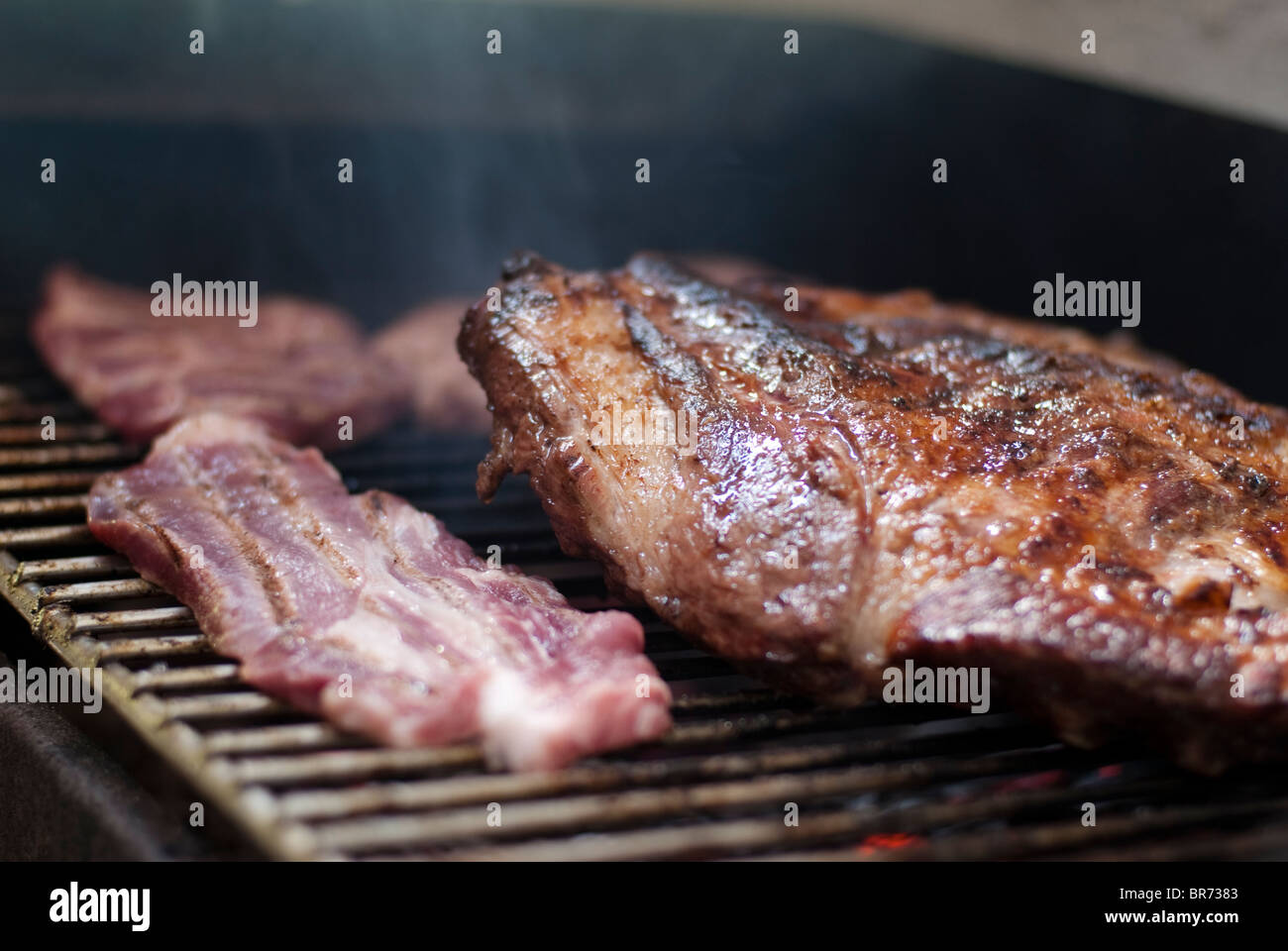 Nice piece of beef ribs Stock Photo - Alamy