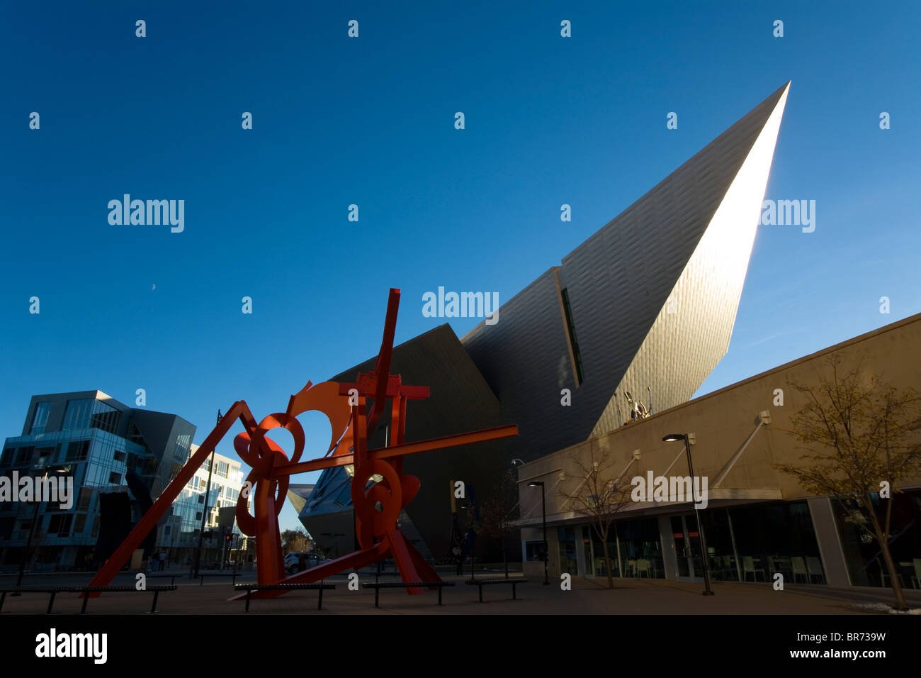 Views of the Hamilton Building of the Denver Art Complex Colorado Stock ...