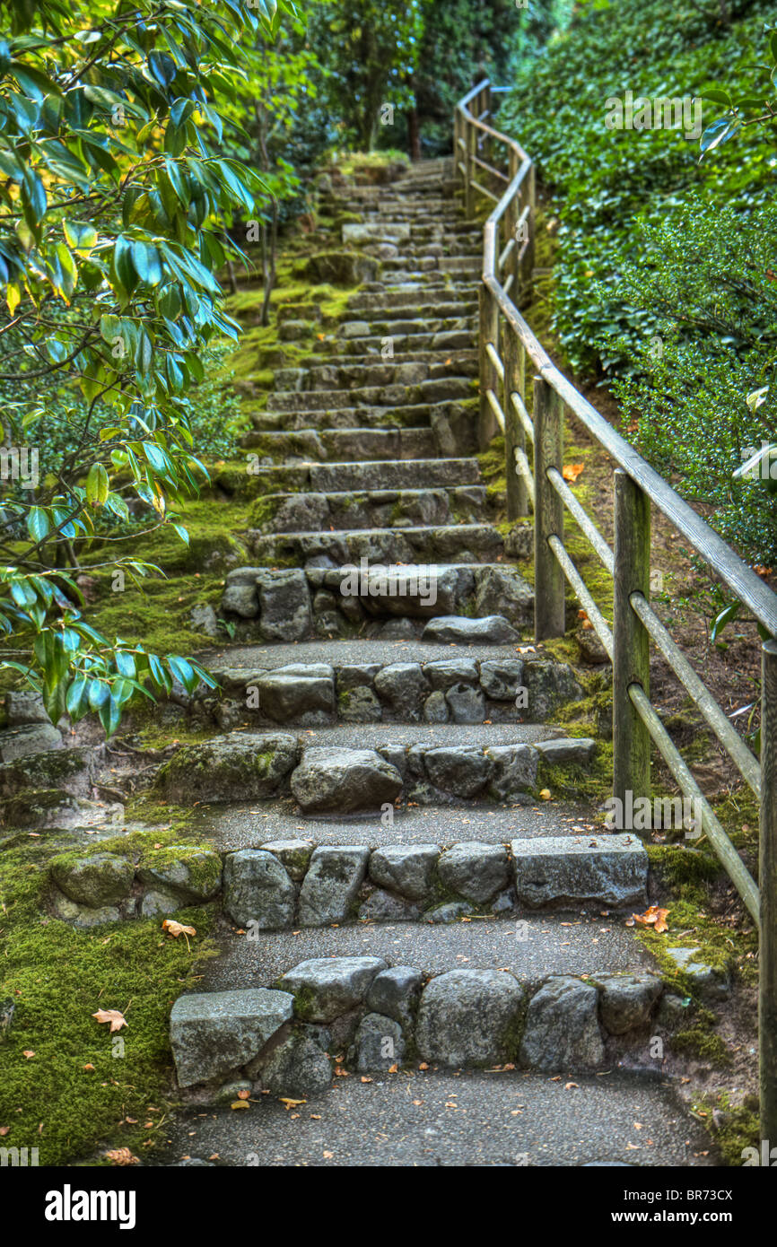 Stone steps japanese garden hi-res stock photography and images - Alamy