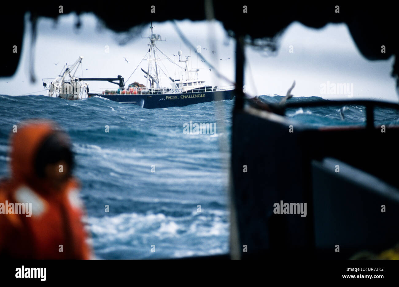 Fishing vessels in the Bering Sea. (selective focus Stock Photo - Alamy