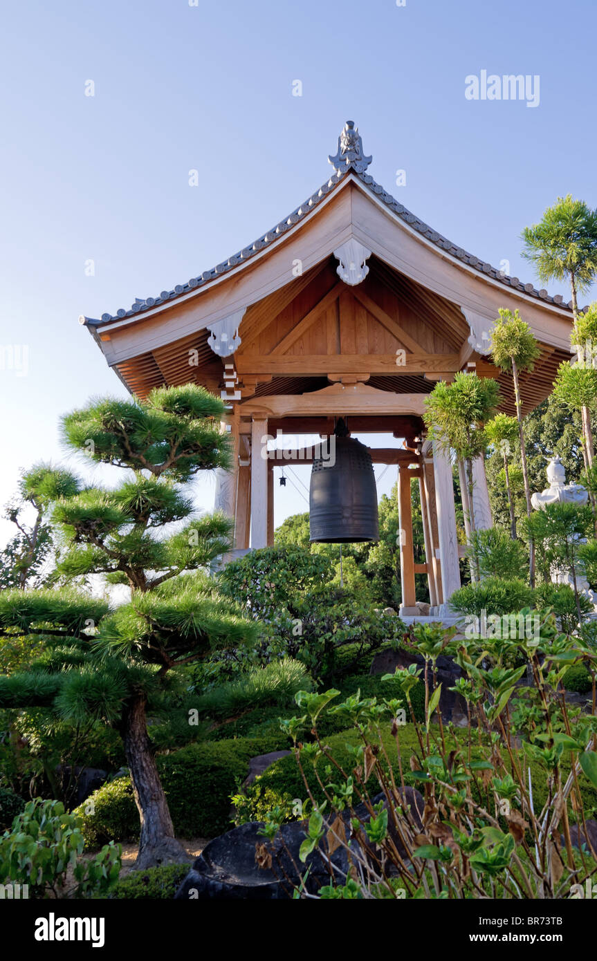 The bellhouse at the Chokeiji temple near Sennan City, Osaka, Japan ...