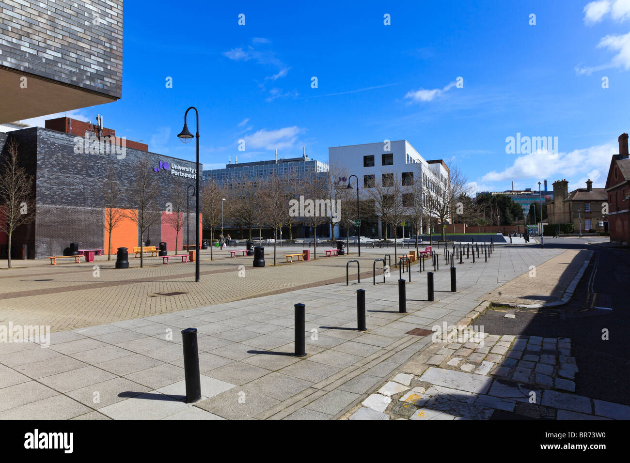 University of Portsmouth Buildings, in the historic center of ...