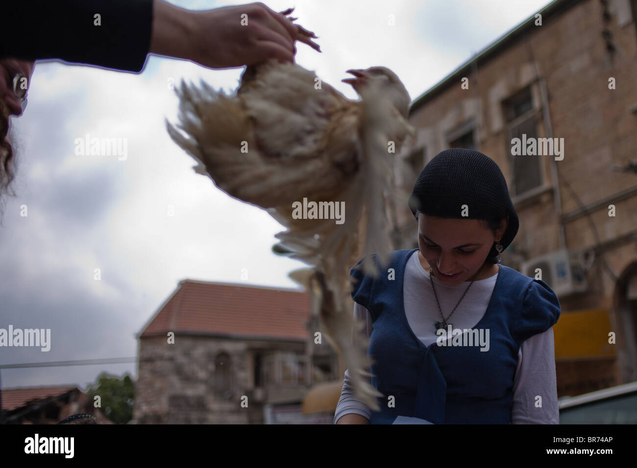Just a few hours ahead of Yom Kippur religious Jews perform Kapparot ...