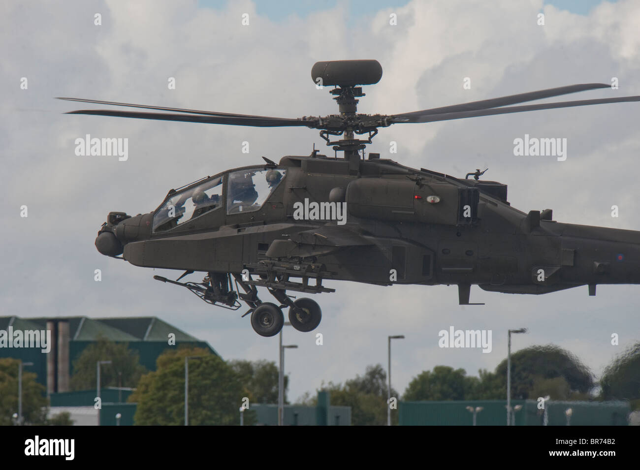 The Boeing AH-64 Apache twin engined attack helicopter being used to ...
