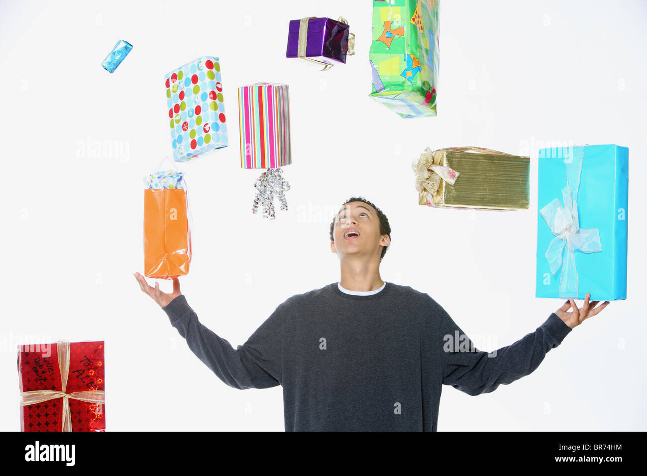 Teen boy juggling hi-res stock photography and images - Alamy