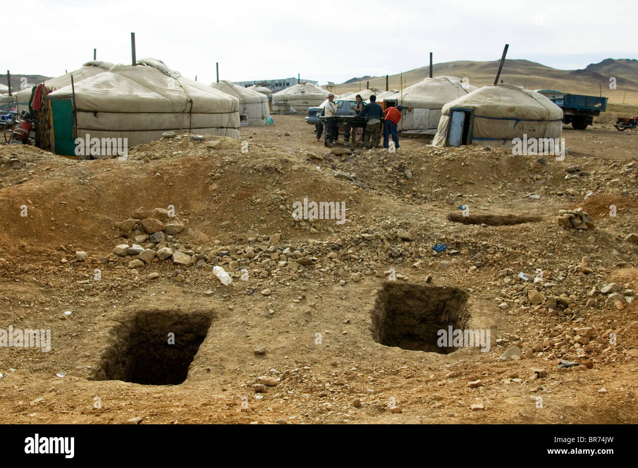 Artisan gold mining Mongolia Stock Photo - Alamy