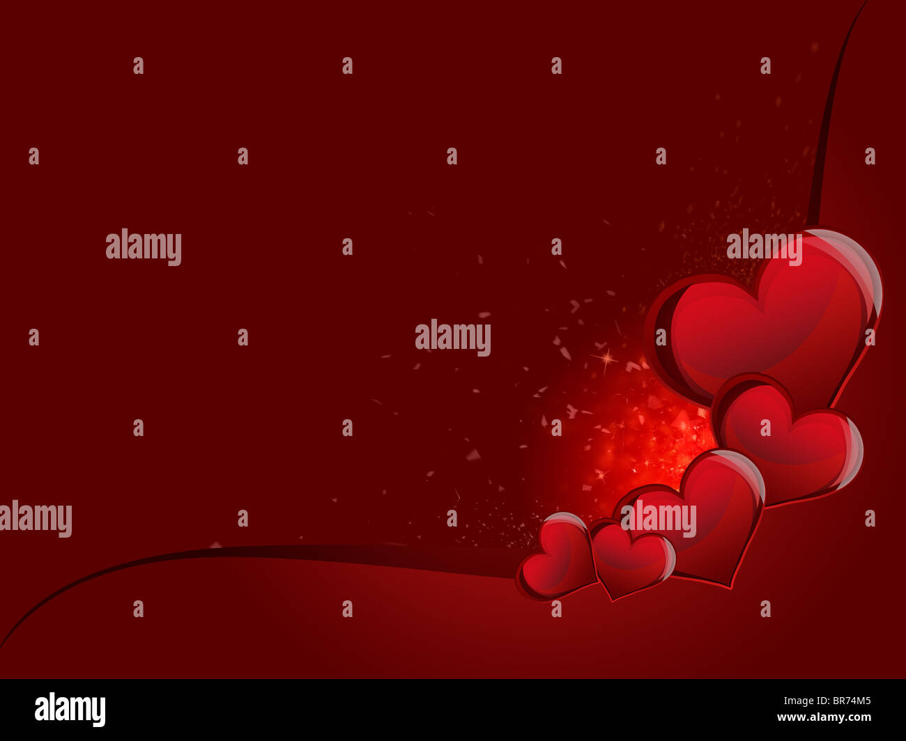 Heart composition for wedding, valentine or love cards Stock Photo - Alamy