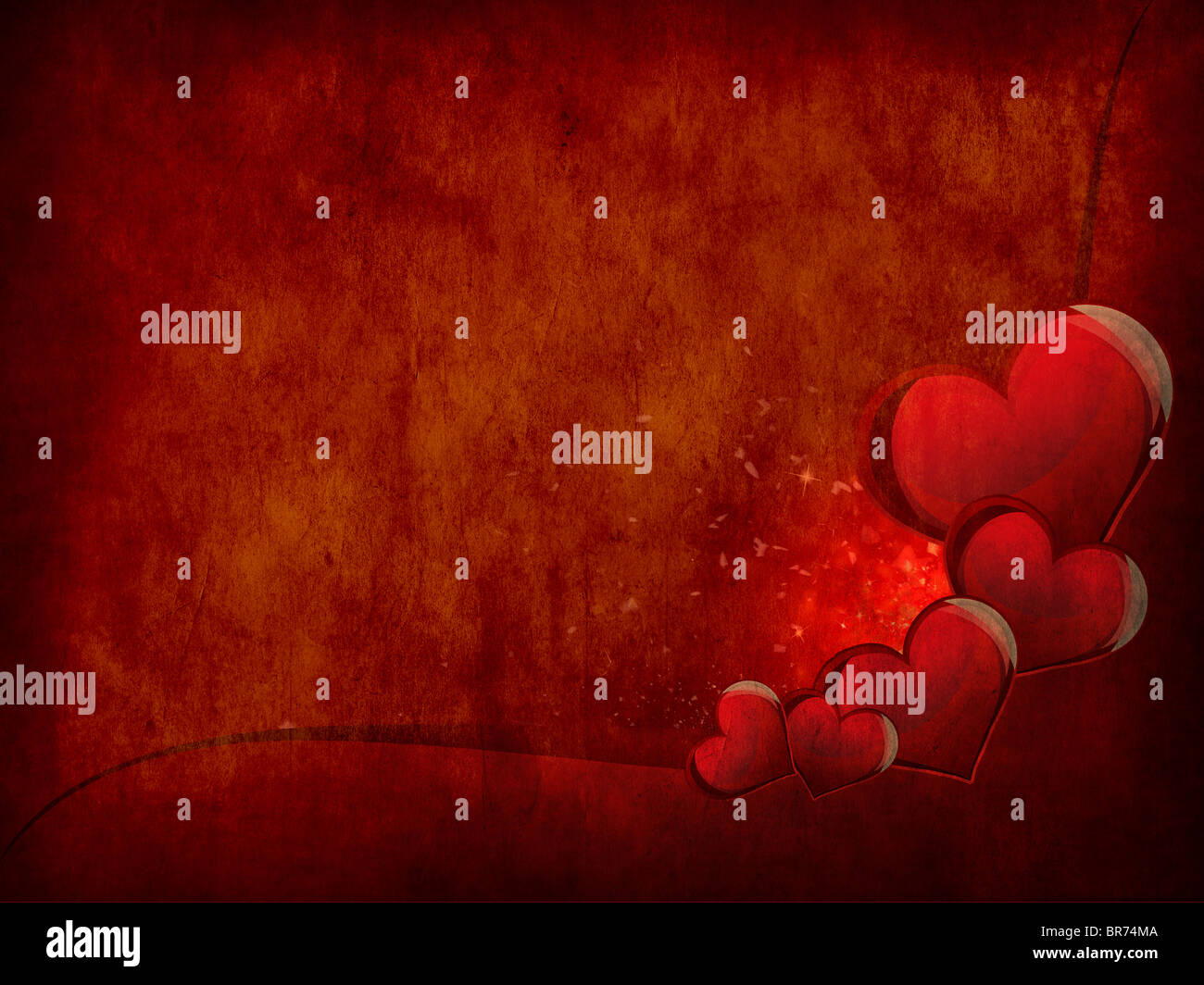Heart composition for wedding, valentine or love cards Stock Photo - Alamy
