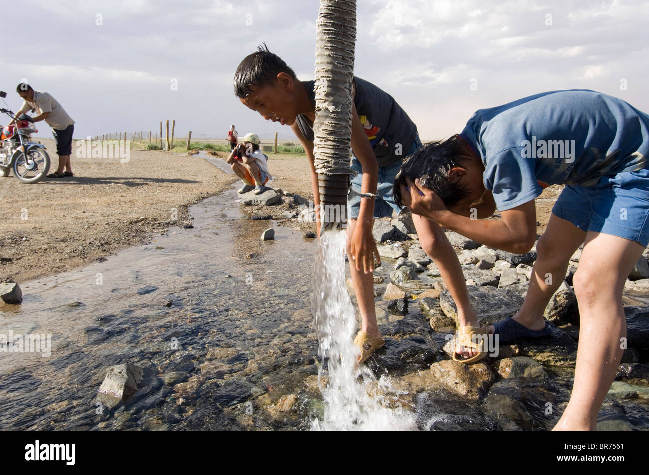 A spring in the Gobi desert Stock Photo - Alamy