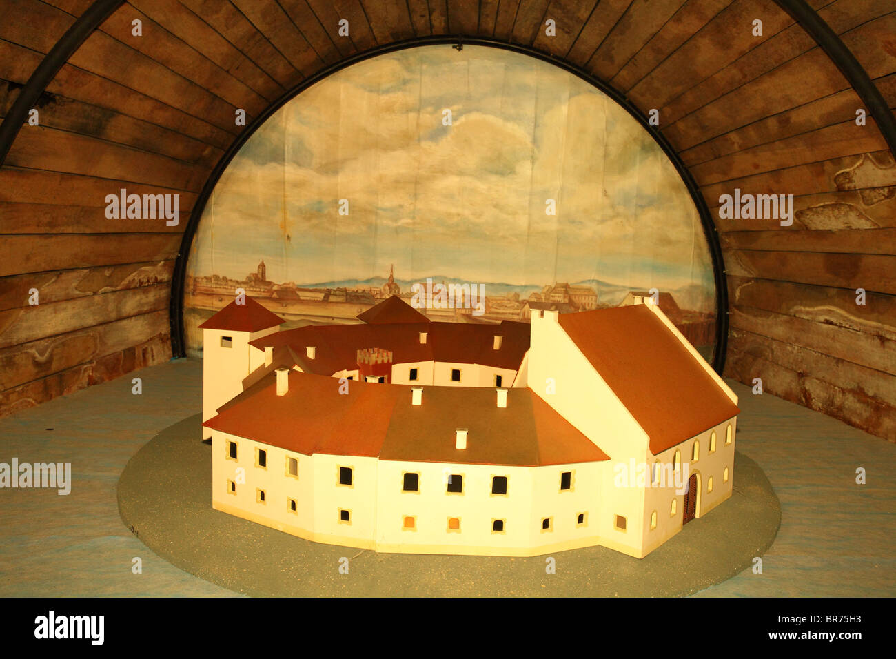 Small scale model of Pezinok mansion at the historic wine cellar Stock ...