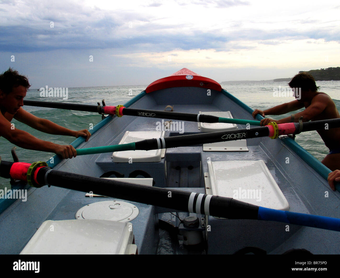 A group of men onboard a surf boat in Sydney Australia Stock Photo - Alamy