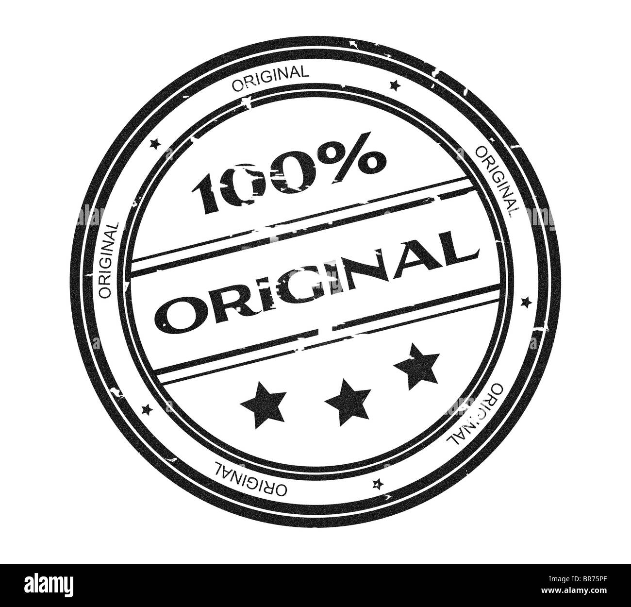 Illustration of a stamp with text, grungy look, isolated on white ...