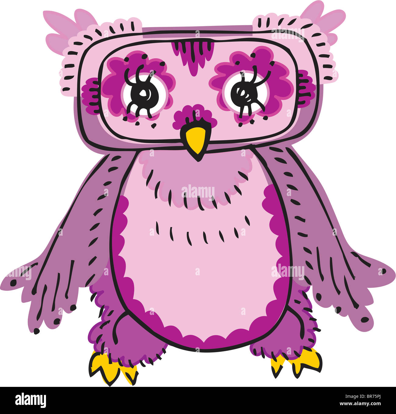 Animated Pink Owl