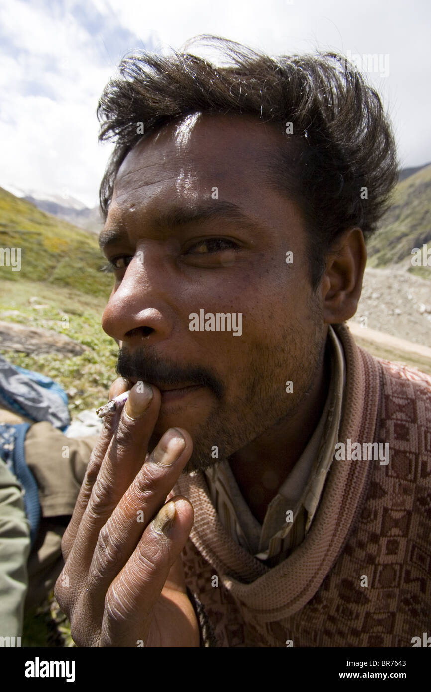 Local man in Himalayas India Stock Photo - Alamy