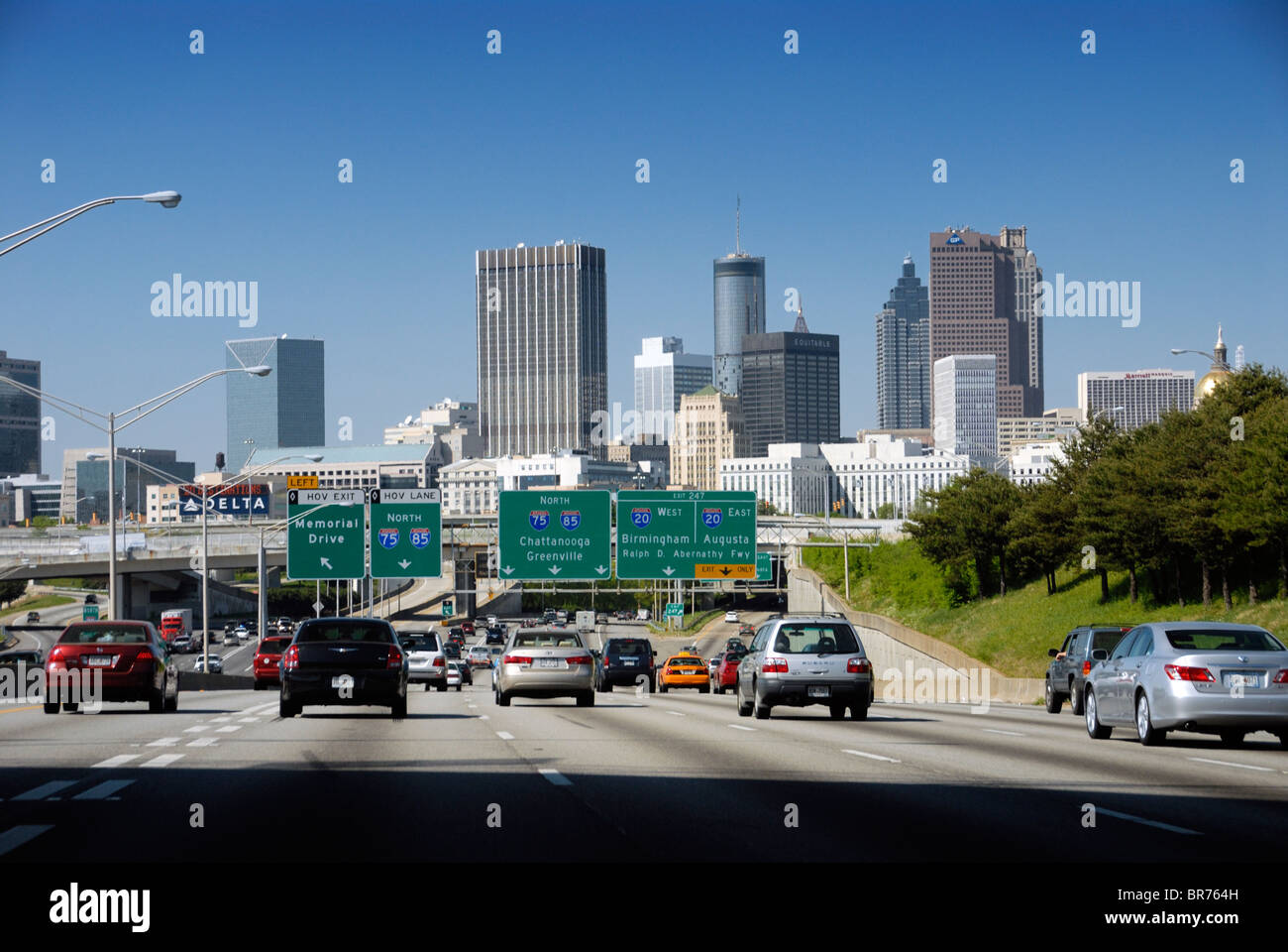 Atlanta, Ga skyline looking north Stock Photo - Alamy
