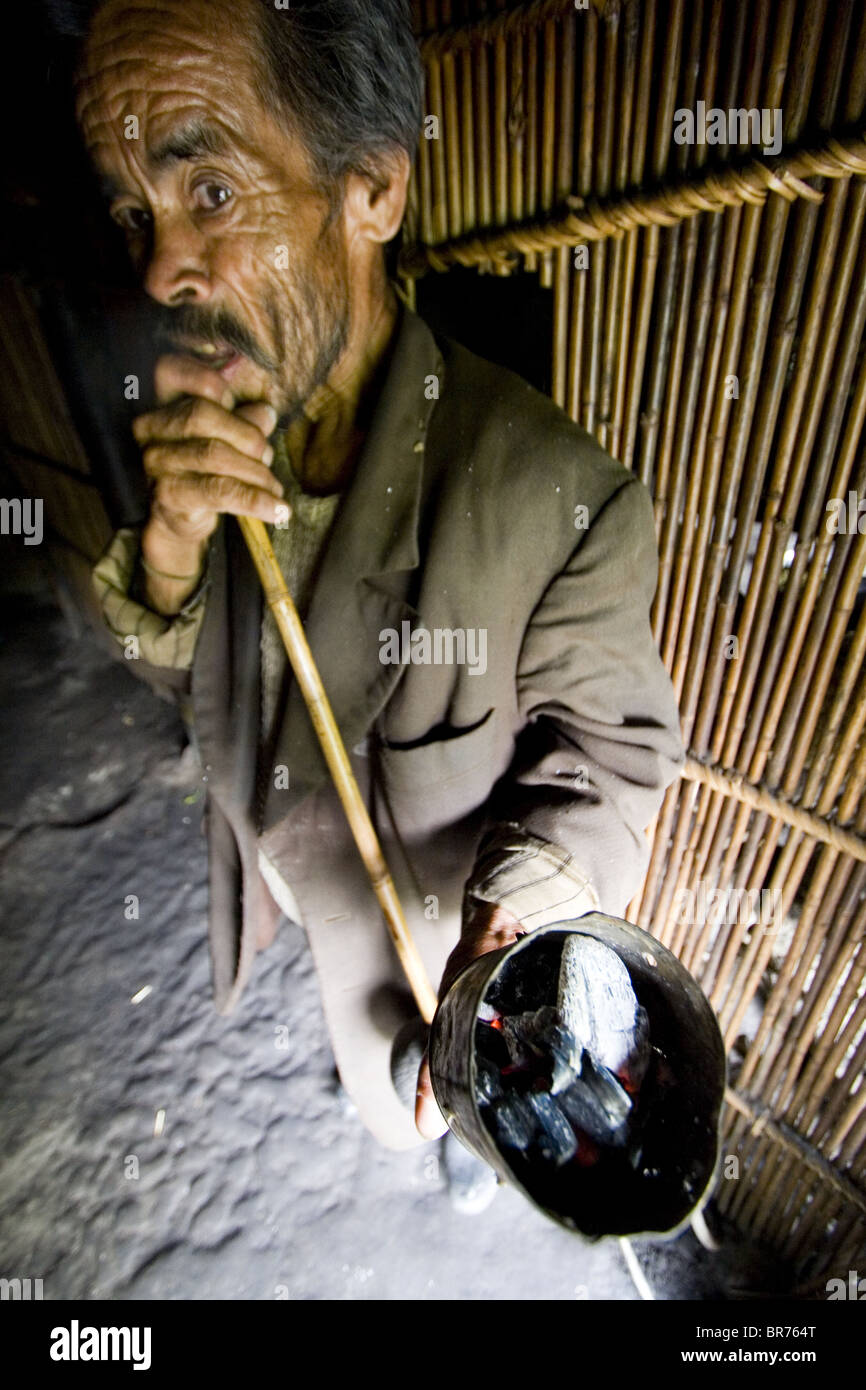 Local man in small village India Stock Photo - Alamy