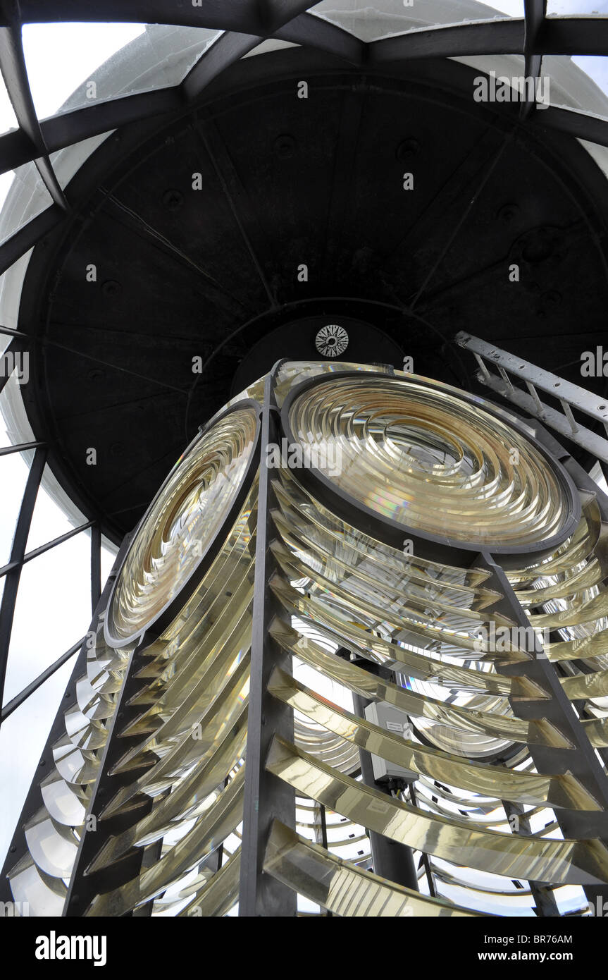 South Stack Lighthouse Catadioptric lens Anglesey North Wales UK Stock ...