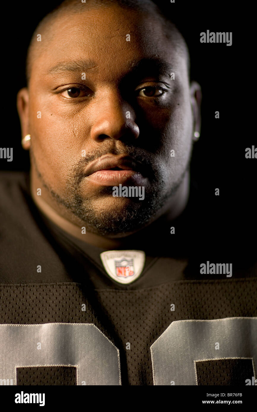 A portrait of Warren Sapp of the Oakland Raiders photographed at Sony ...