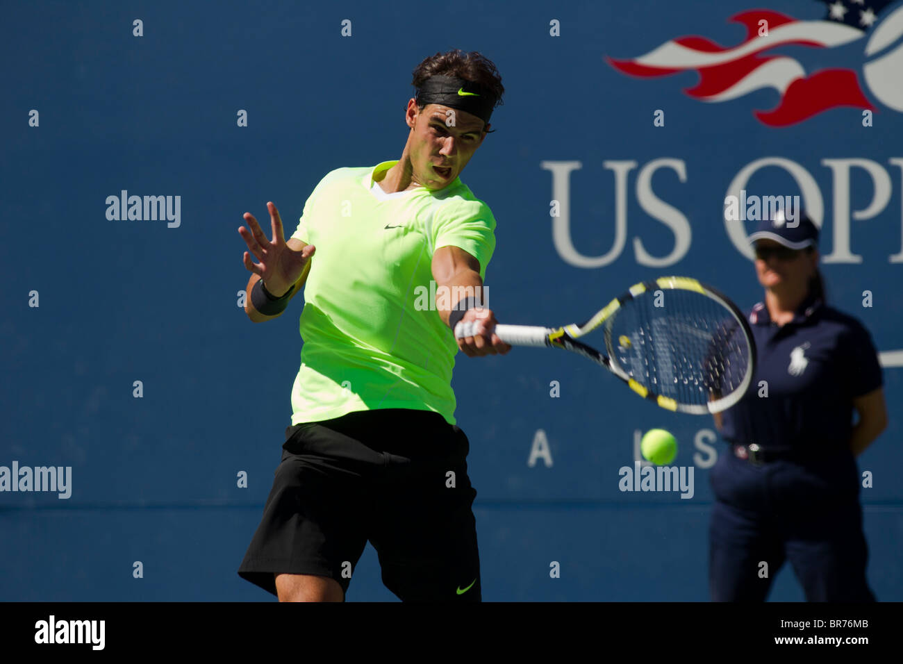 Rafael Nadal (ESP) competing at the 2010 US Open Tennis Stock Photo - Alamy