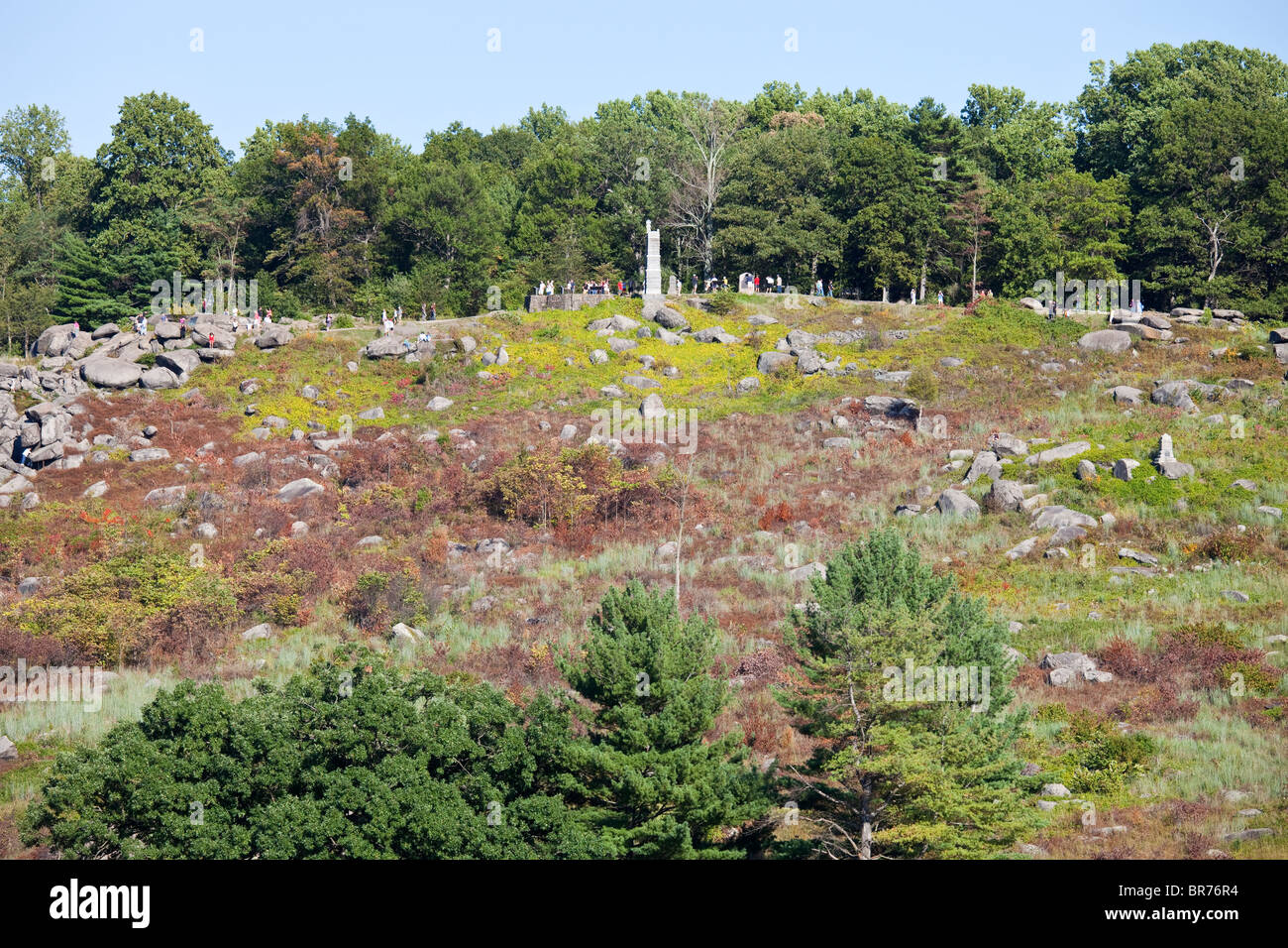 Little Round Top, Civil War Battlefield, Gettysburg, PA Stock Photo - Alamy