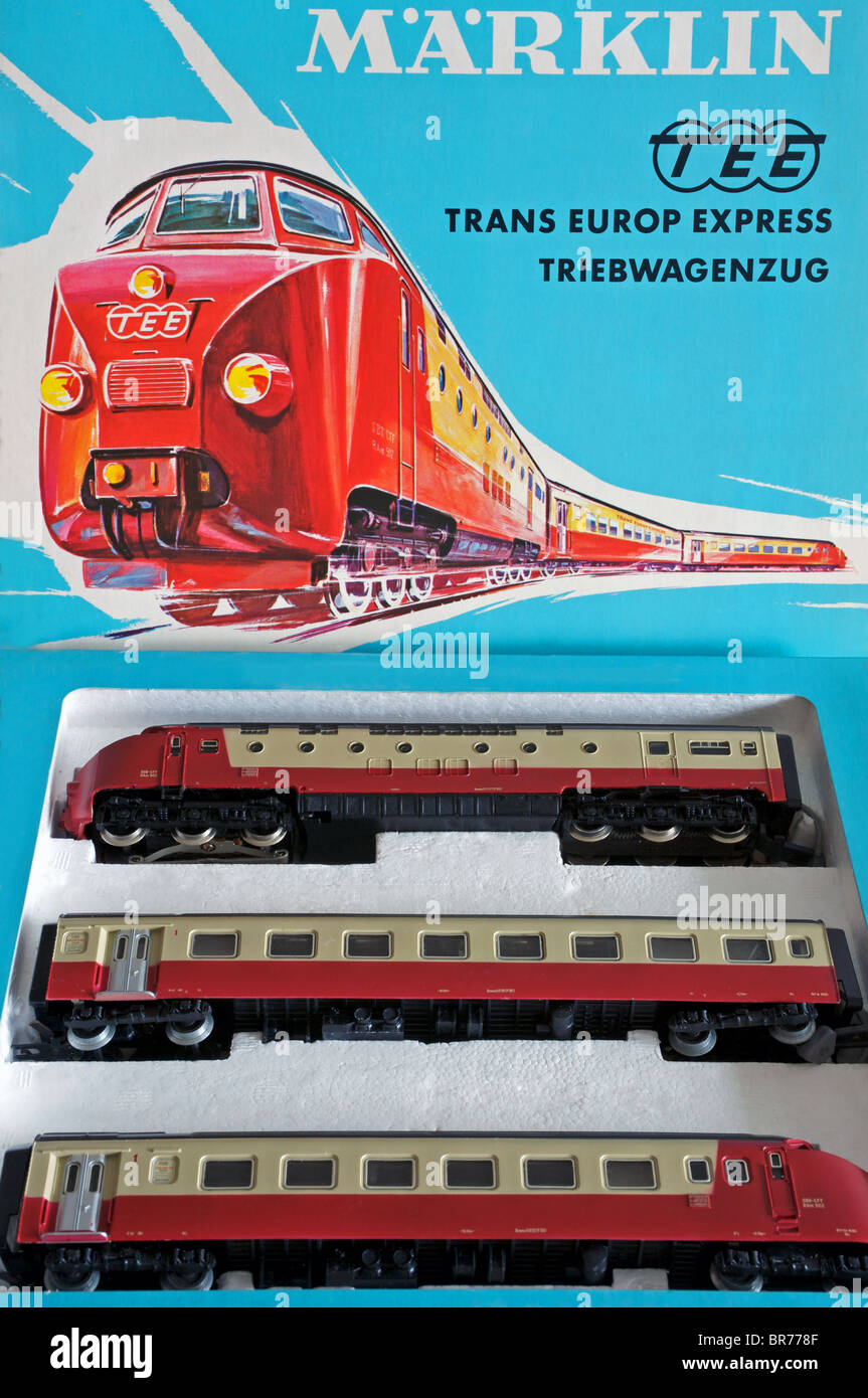 Marklin Trans Europe Express model train set Stock Photo - Alamy