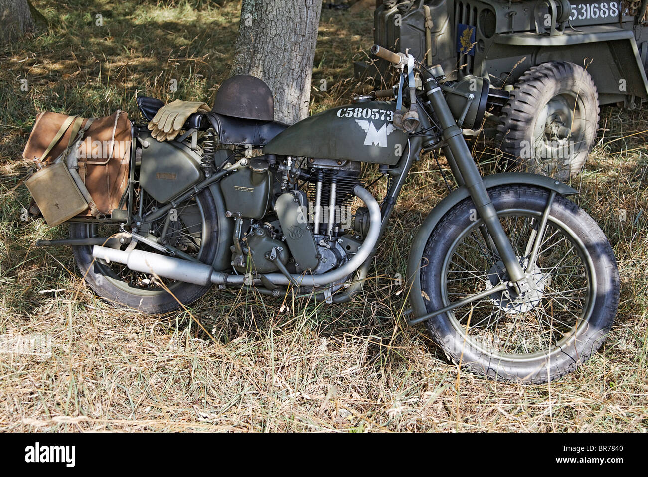 Matchless G3/L British Army Dispatch Riders Motorcycle 1940 Stock Photo ...