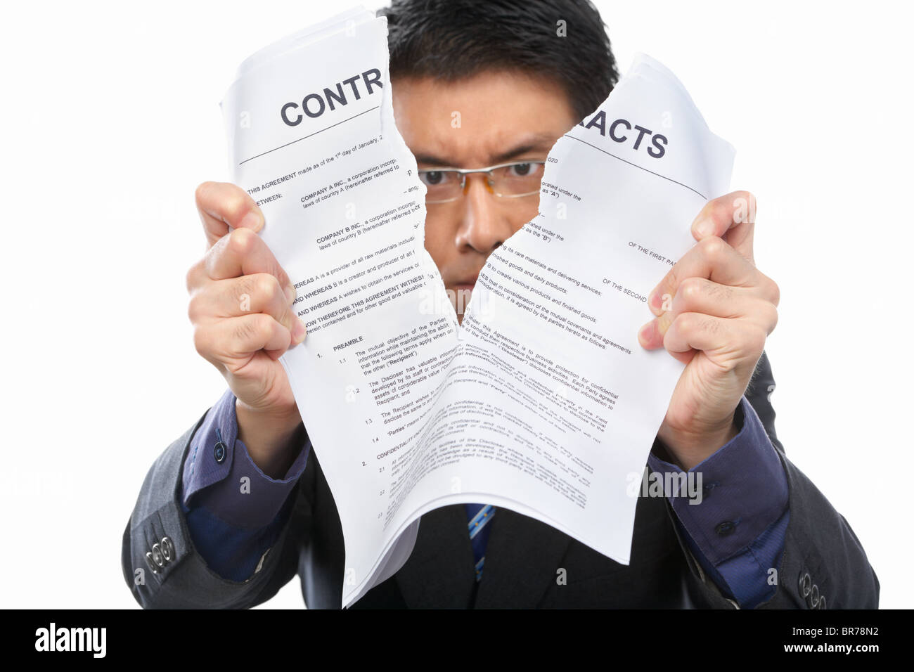 Tearing of papers hi-res stock photography and images - Alamy