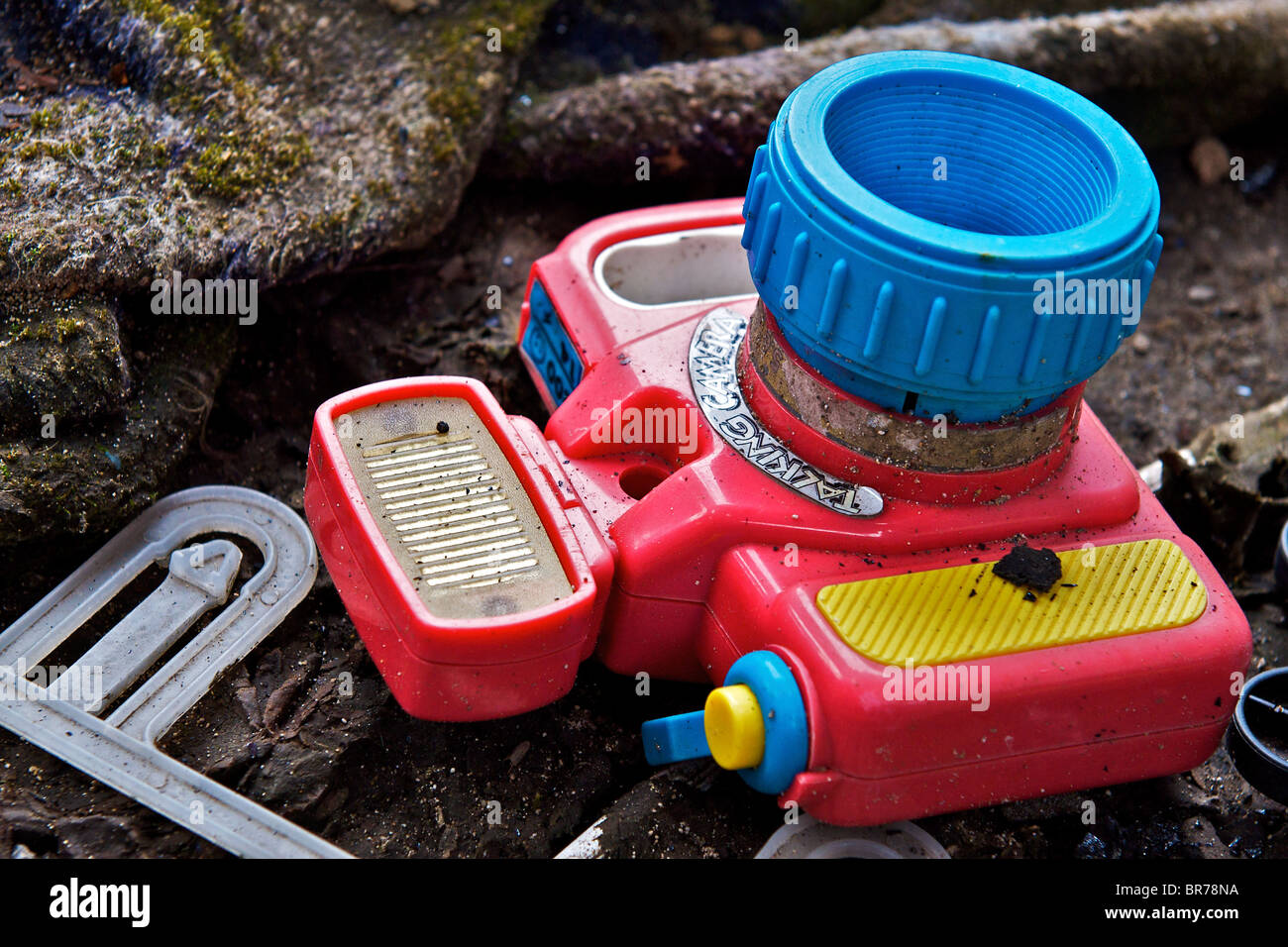 Broken Toy Camera Stock Photo - Alamy