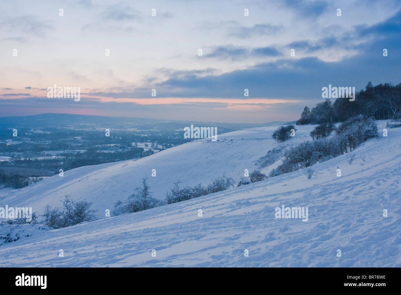 Snow scenes in Surrey Hills, England Stock Photo - Alamy