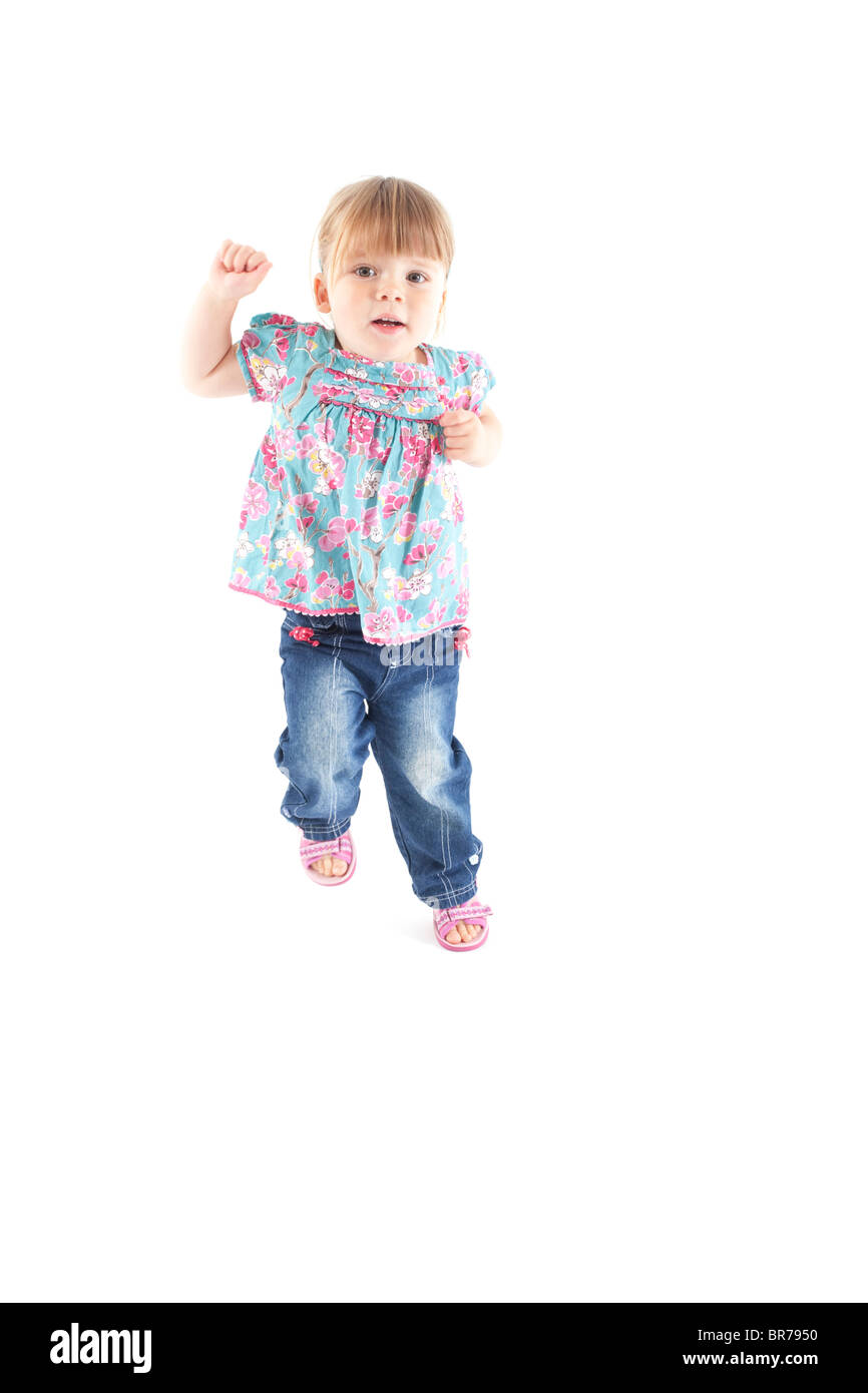 Year old girl jumping off hi-res stock photography and images - Alamy
