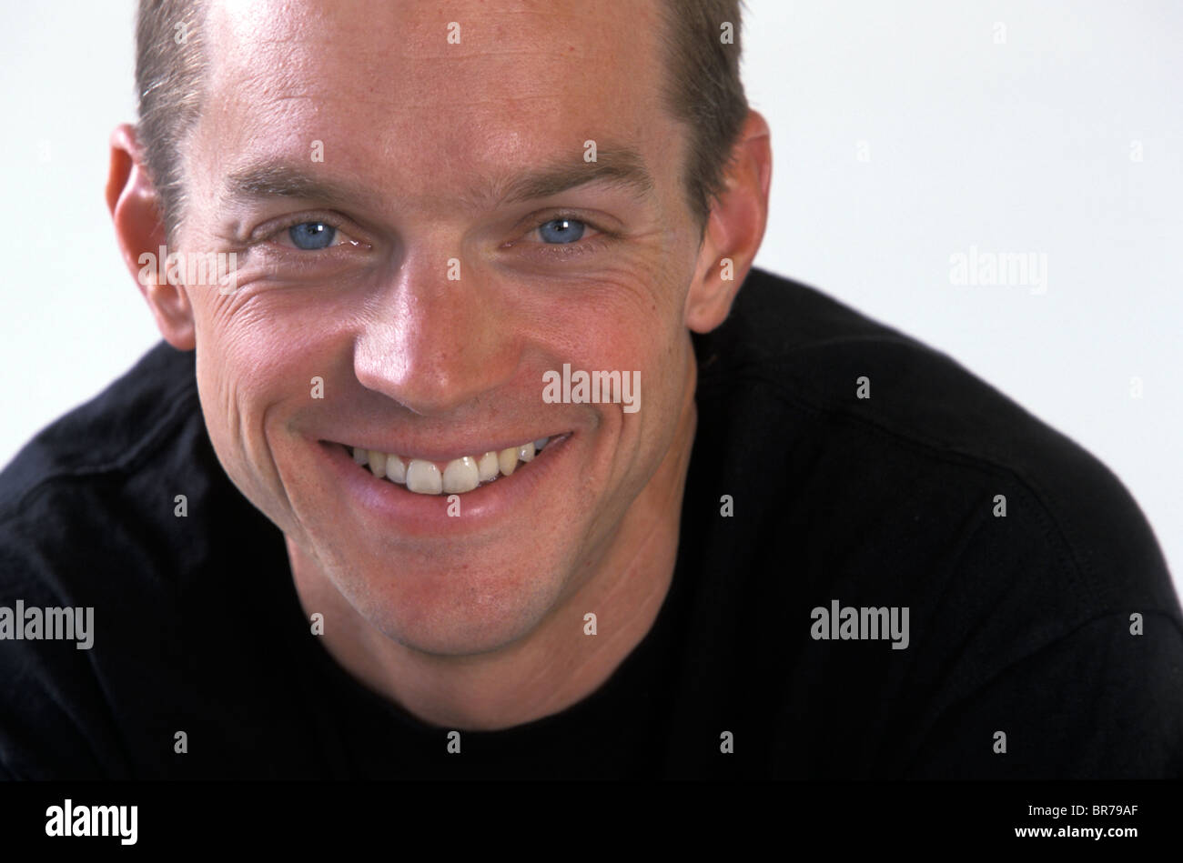 Headshot of a triathlete with a white background in Santa Cruz ...