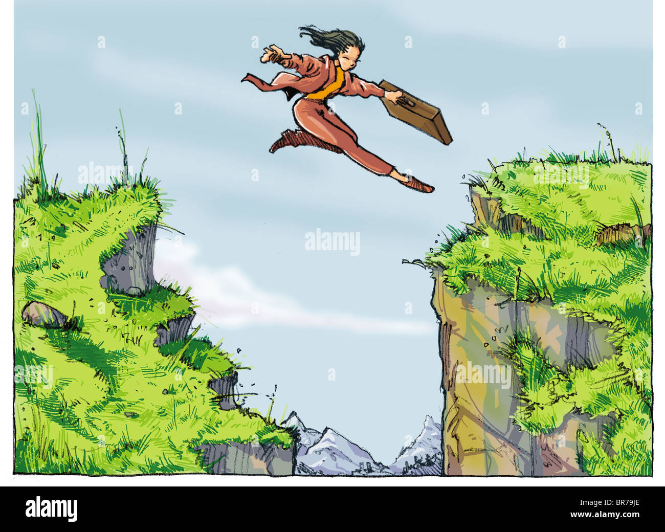 Crevasse jump hi-res stock photography and images - Alamy