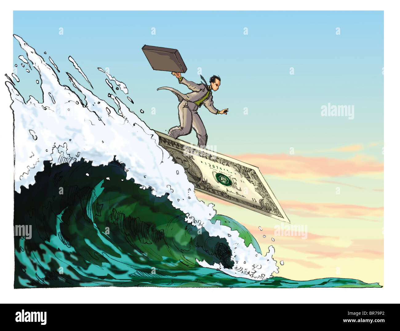 Riding a surfboard Cut Out Stock Images & Pictures - Alamy