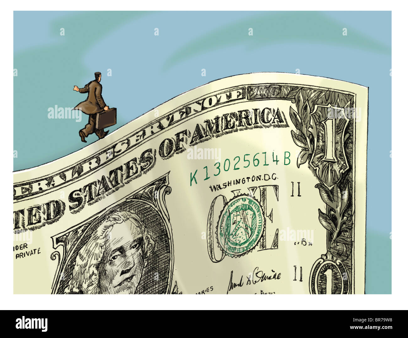 One Dollar Bill Cartoon Graphic High Resolution Stock Photography and ...
