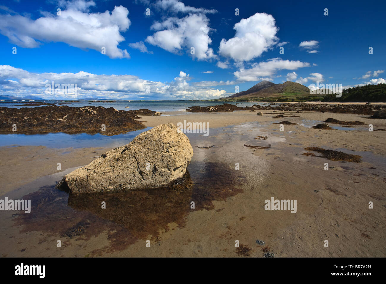 Croagh Patrick viewed from Old Head, Clew Bay, County Mayo, Ireland ...