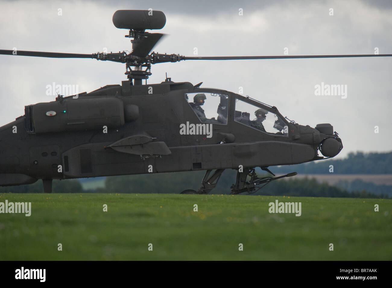 The Boeing AH-64 Apache twin engined attack helicopter being used to ...