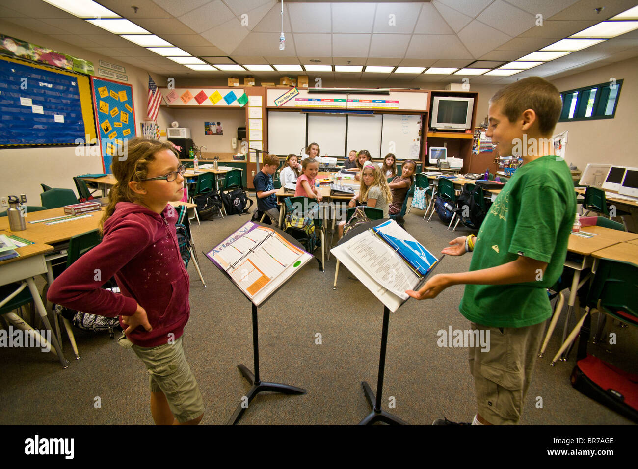 Middle school students debate classroom hi-res stock photography and ...