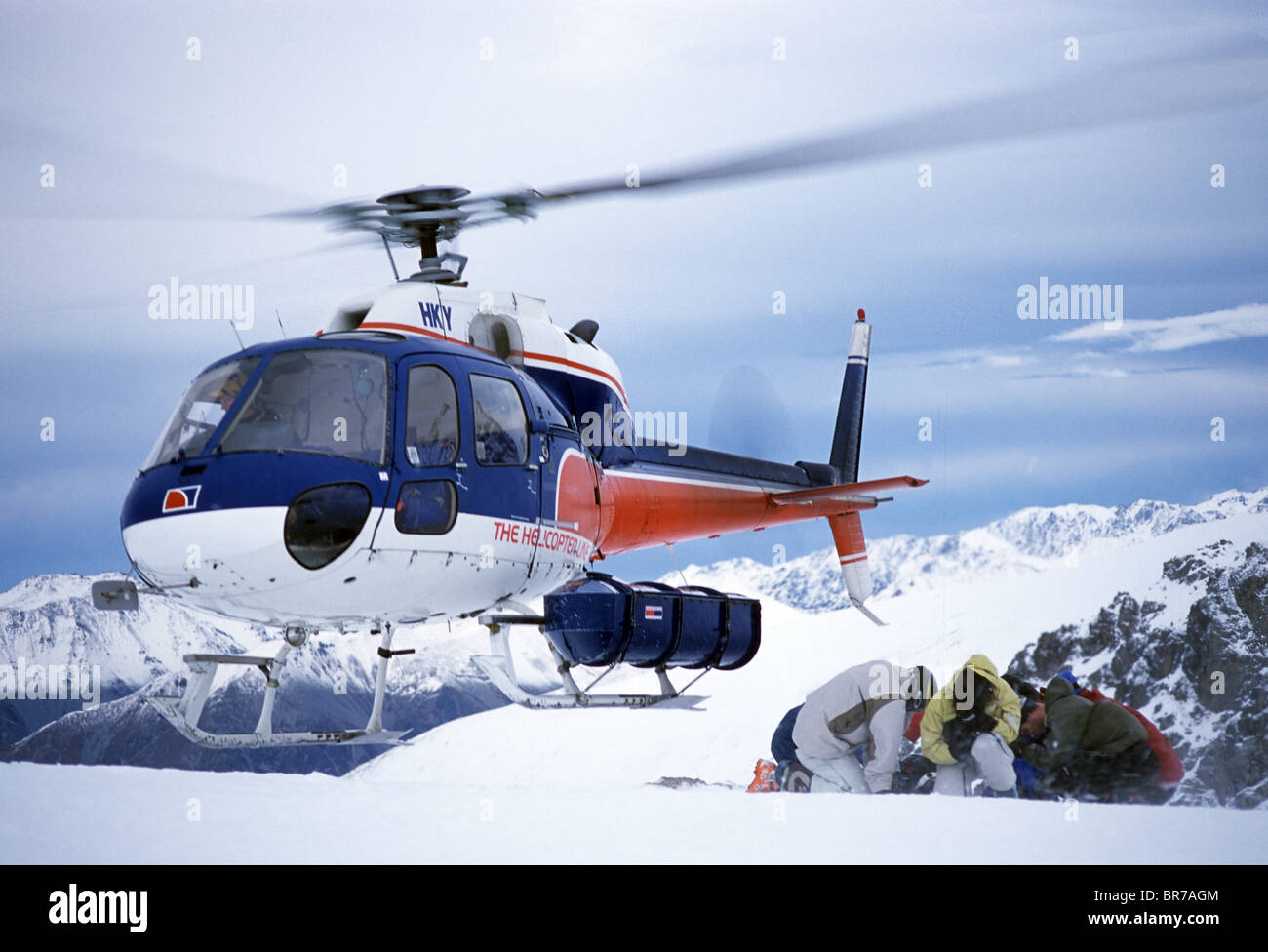Heli ski helicopter in mountains of New Zealand Stock Photo - Alamy