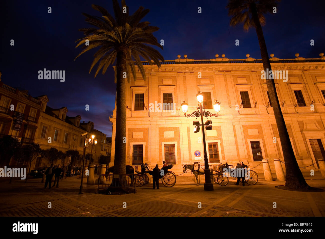 Seville night scene Stock Photo - Alamy