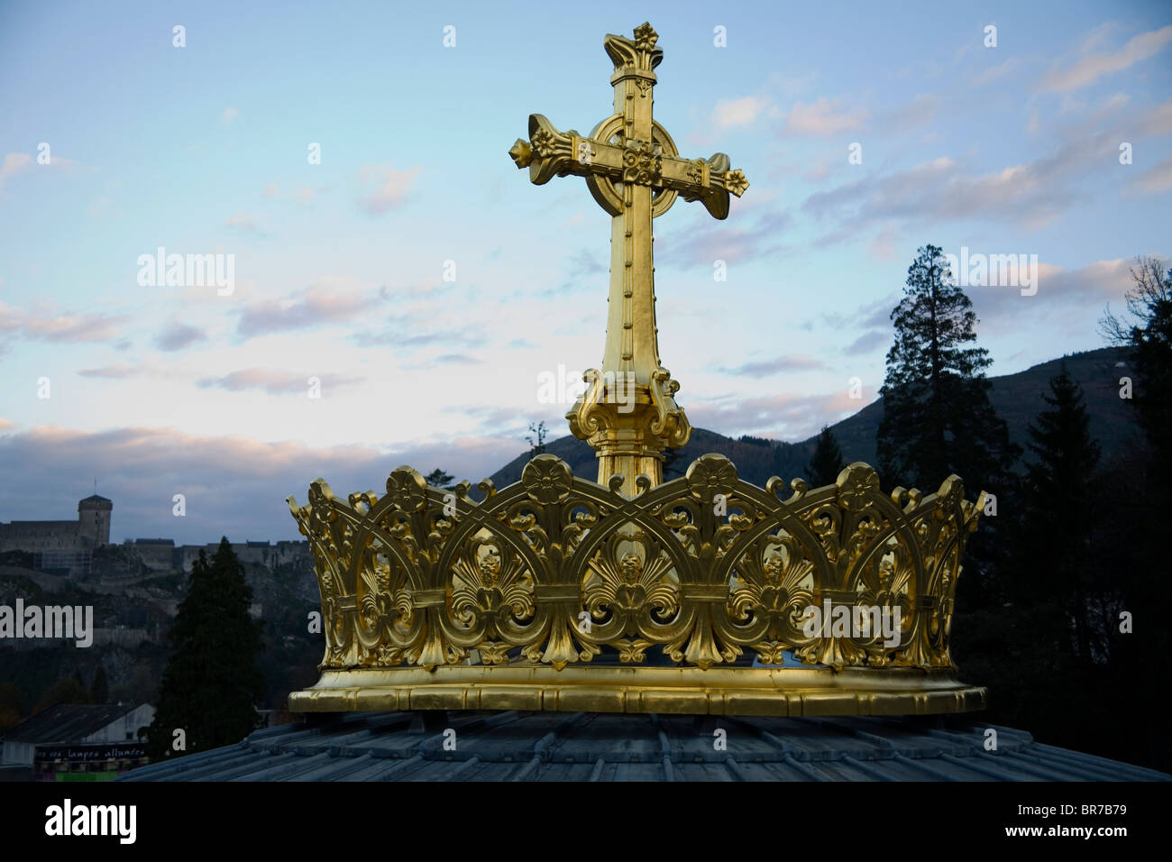 Cross in Lourdes France Stock Photo - Alamy