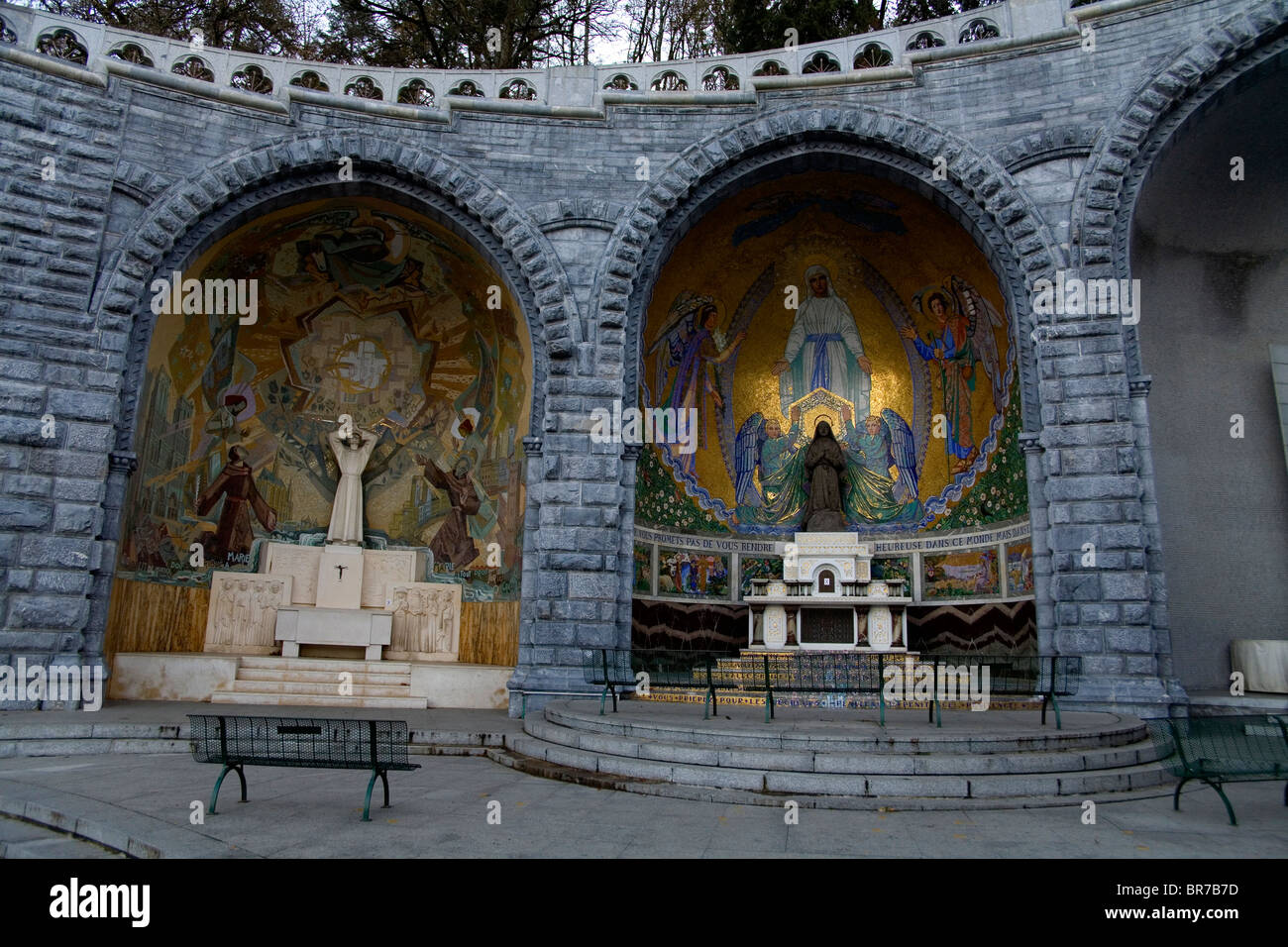 Altar in Lourdes France Stock Photo - Alamy