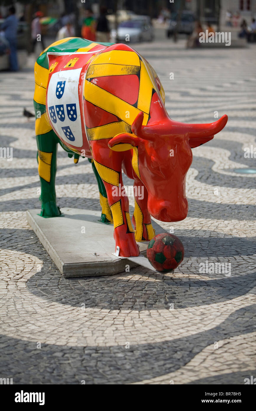 Painted cow part of Cow Parade Stock Photo - Alamy