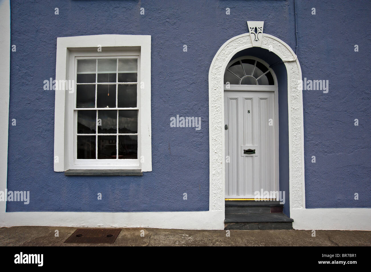 blue house aberaeron Stock Photo - Alamy